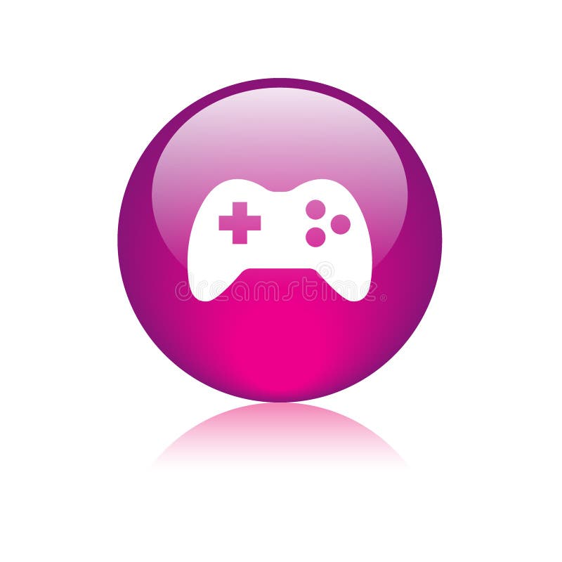 Gaming icon web button stock illustration. Illustration of brand ...