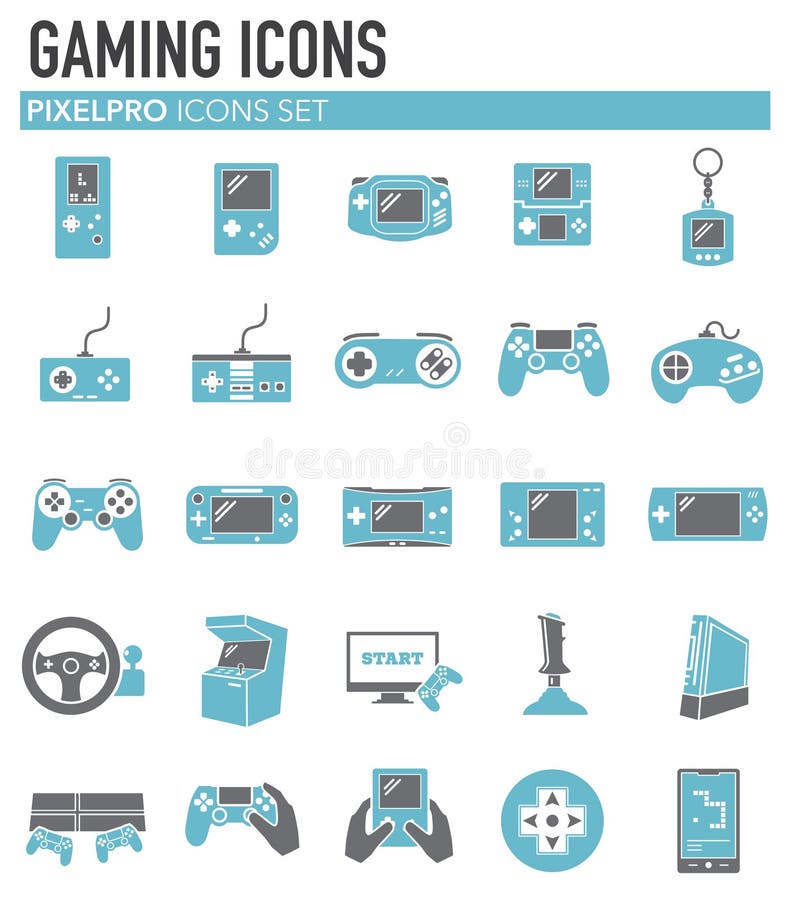 Gaming Icons Set on White Background for Graphic and Web Design. Simple ...