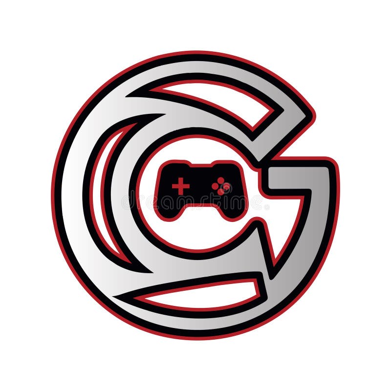 Gaming Inspired Monogram Logo Stock Illustration - Illustration of text ...