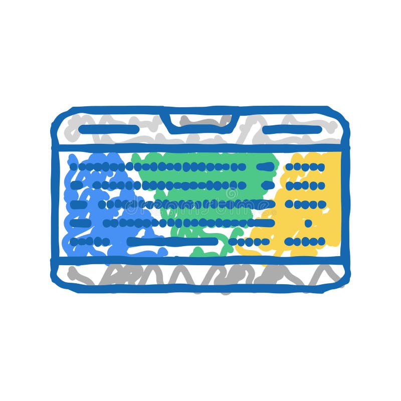 Gaming Keyboard Icon Doodle Illustration Stock Illustration ...
