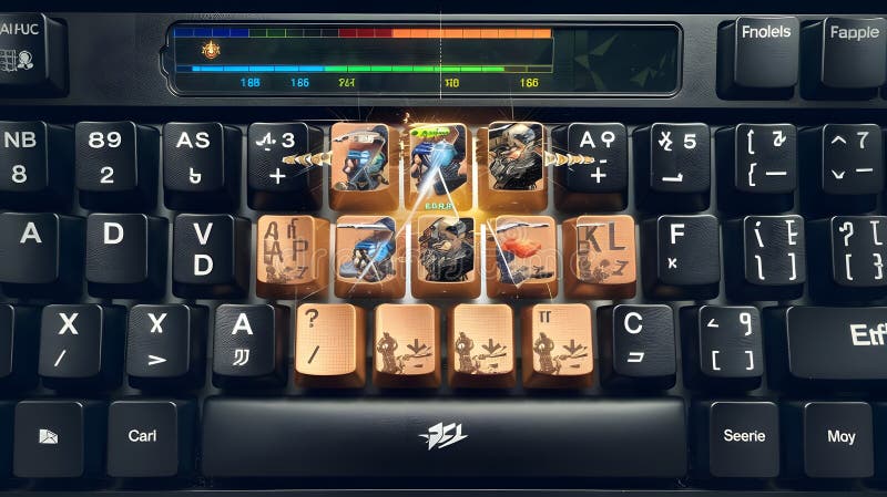 Gaming keyboard macro stock illustration. Illustration of computer ...