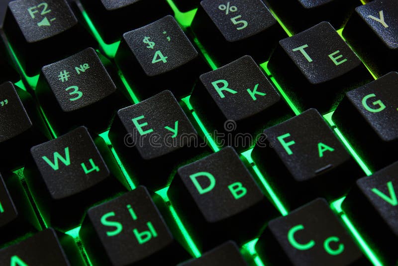 Gaming Keyboard with RGB Light Stock Image - Image of game, glow: 251935157