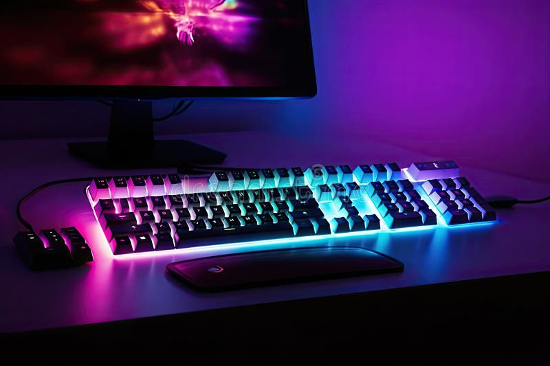 Gaming Keyboard RGB Light White Mechanical Keyboard Mouse Backlight ...
