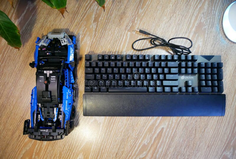 The Gaming Keyboard Shines with Multi-colored Keys Editorial Stock ...