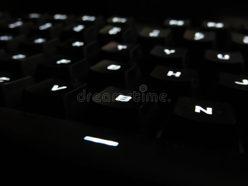 Gaming Keyboard with White Led Stock Image - Image of gaming, white ...