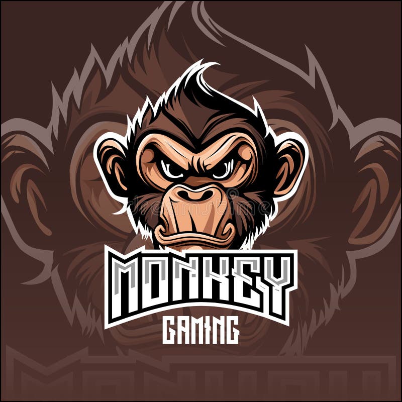 Gaming logo monkey esport stock vector. Illustration of animal - 269465025