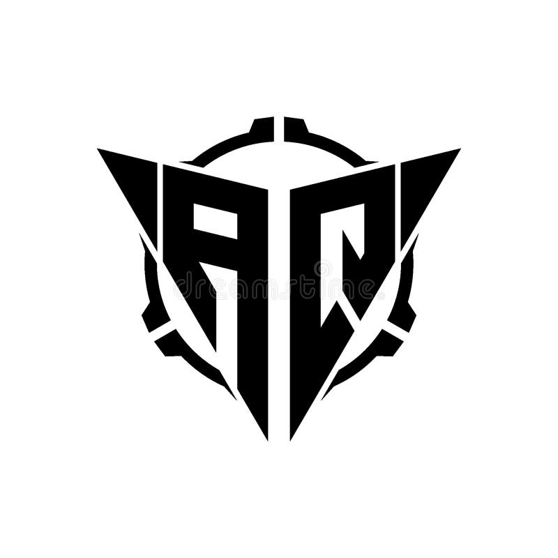 Gaming Logo Triangle with Scope Tactical Style Stock Vector ...