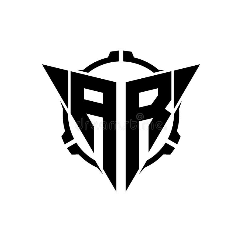 Gaming Logo Triangle with Scope Tactical Style Stock Vector ...