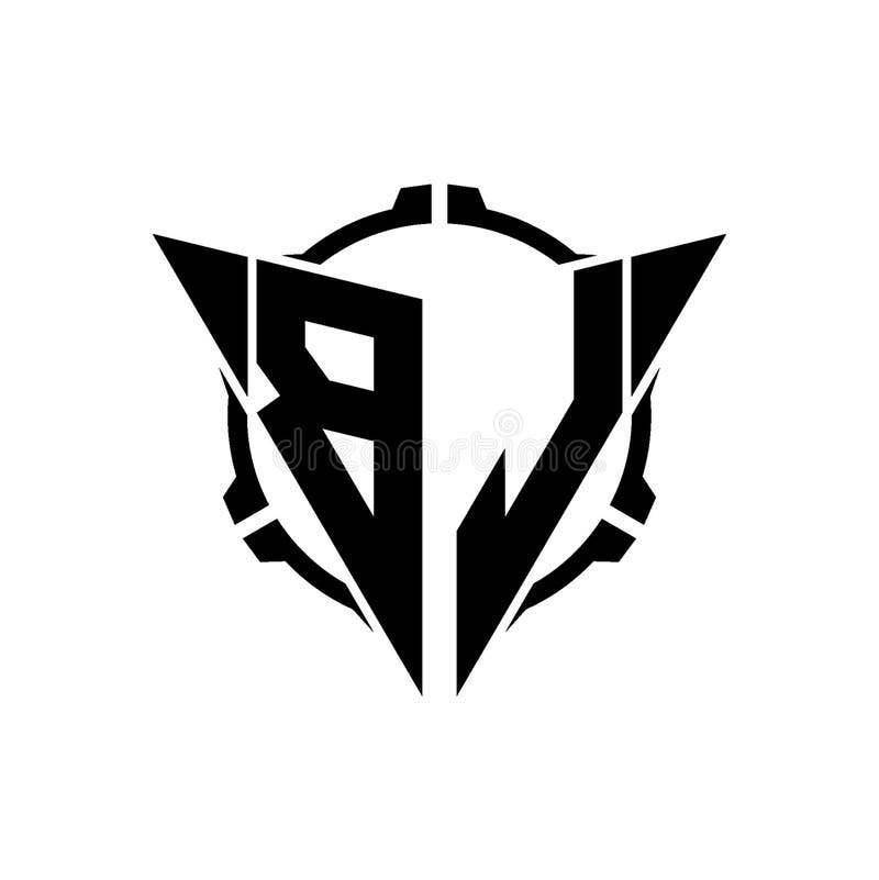 Gaming Logo Triangle with Scope Tactical Style Stock Vector ...