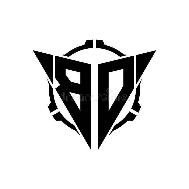 Gaming Logo Triangle with Scope Tactical Style Stock Vector ...