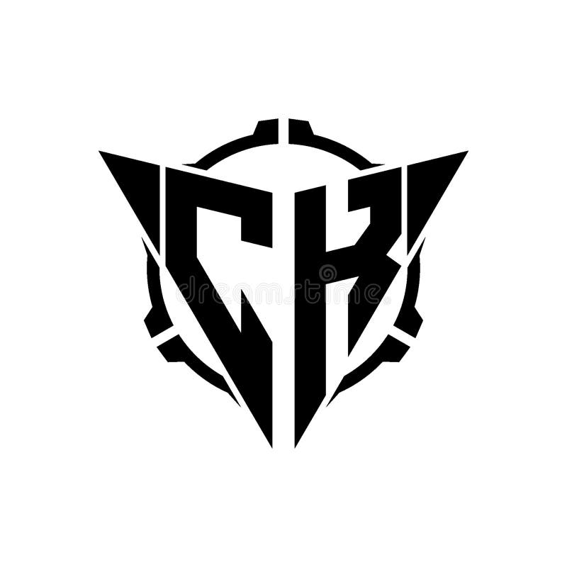 Gaming Logo Triangle with Scope Tactical Style Stock Vector ...