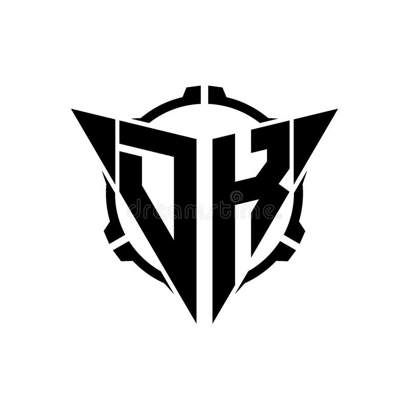 Gaming Logo Triangle with Scope Tactical Style Stock Vector ...