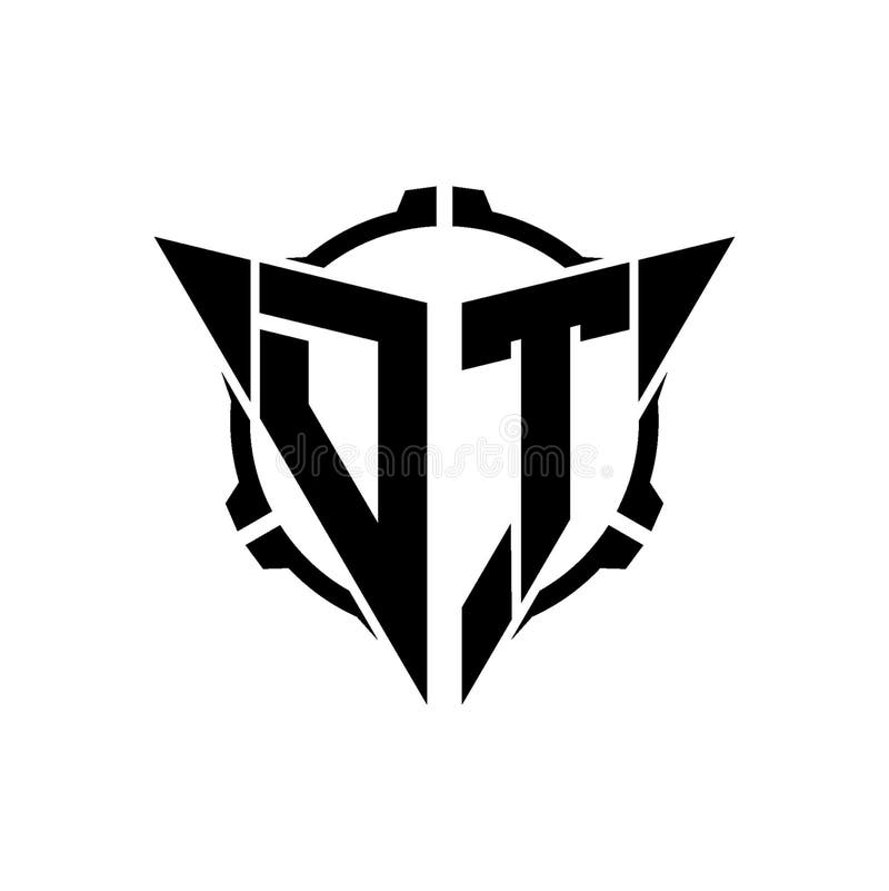 Gaming Logo Triangle with Scope Tactical Style Stock Vector ...