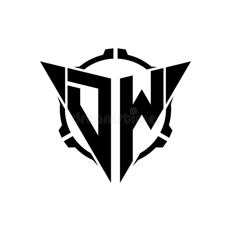 Gaming Logo Triangle with Scope Tactical Style Stock Vector ...