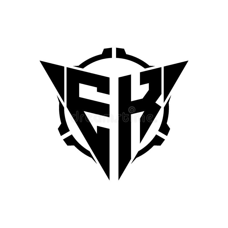 Gaming Logo Triangle with Scope Tactical Style Stock Vector ...