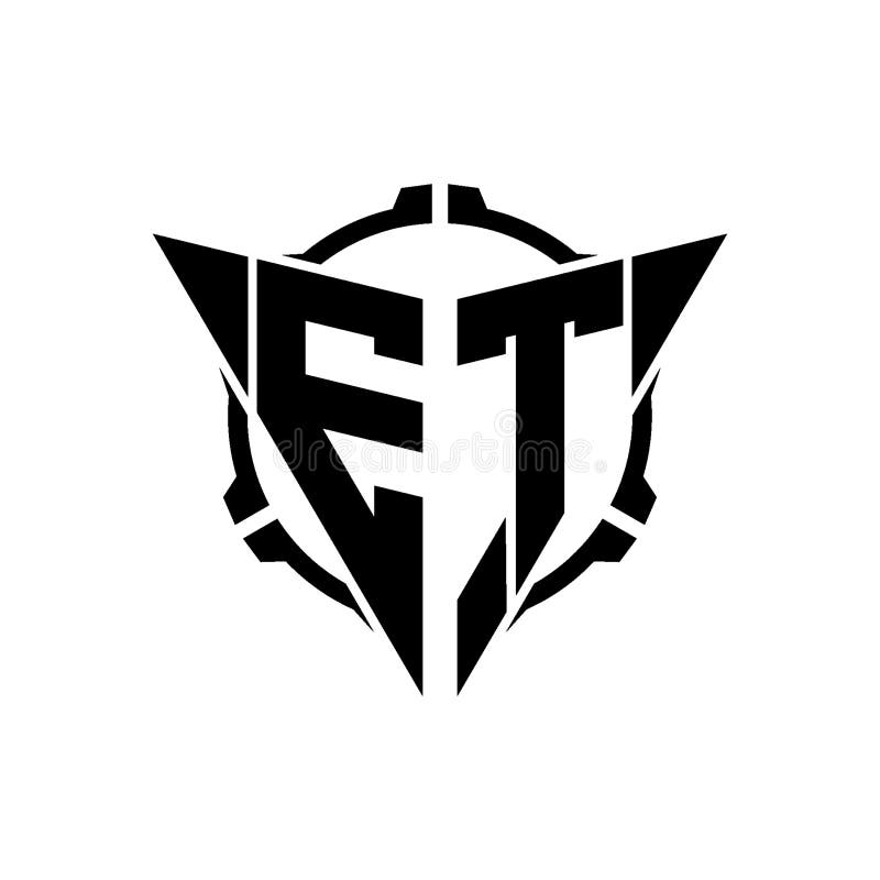 Gaming Logo Triangle with Scope Tactical Style Stock Vector ...