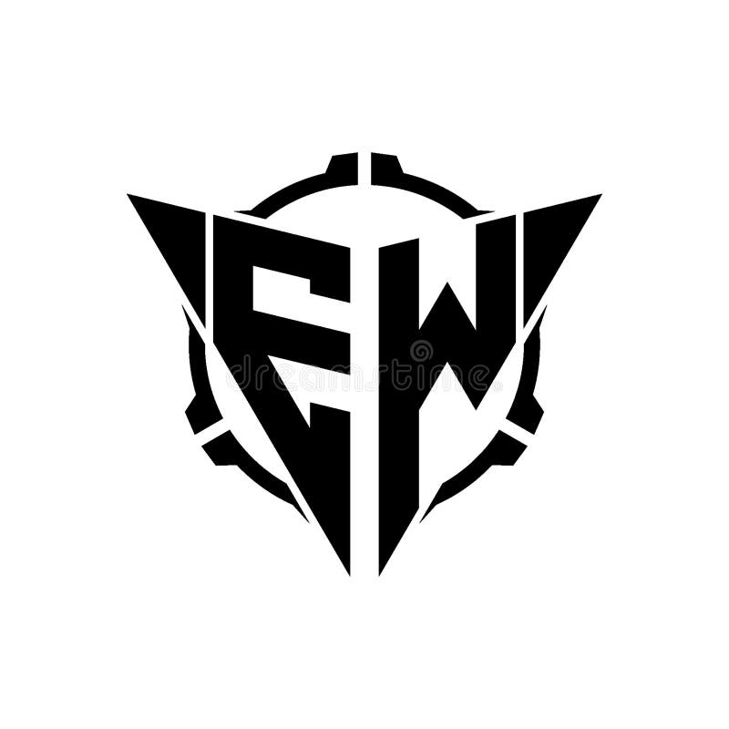 Gaming Logo Triangle with Scope Tactical Style Stock Vector ...