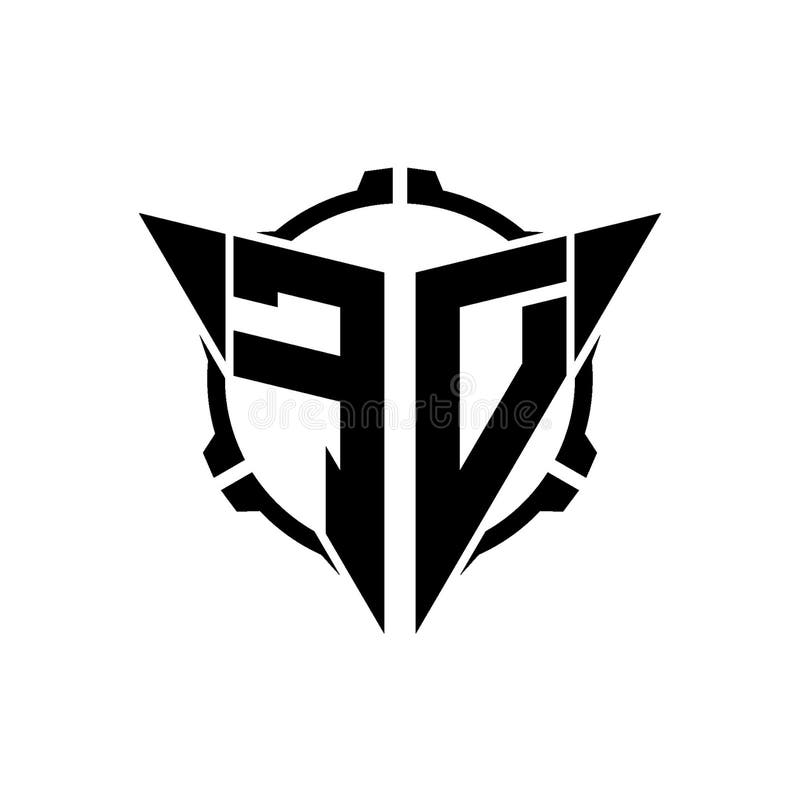 Gaming Logo Triangle with Scope Tactical Style Stock Vector ...