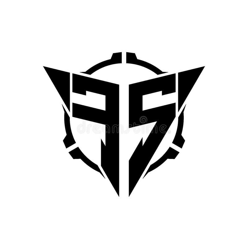 Gaming Logo Triangle with Scope Tactical Style Stock Vector ...