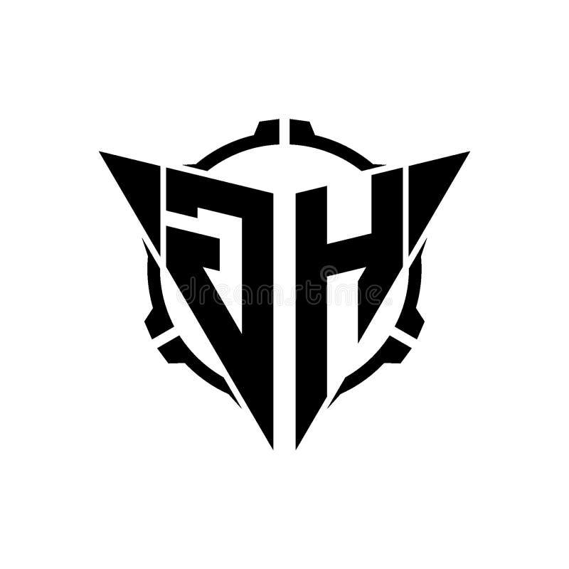 Gaming Logo Triangle with Scope Tactical Style Stock Vector ...