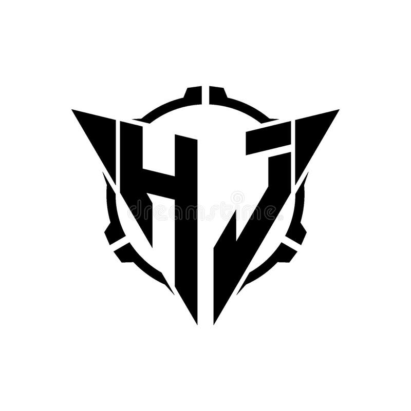 Gaming Logo Triangle with Scope Tactical Style Stock Vector ...