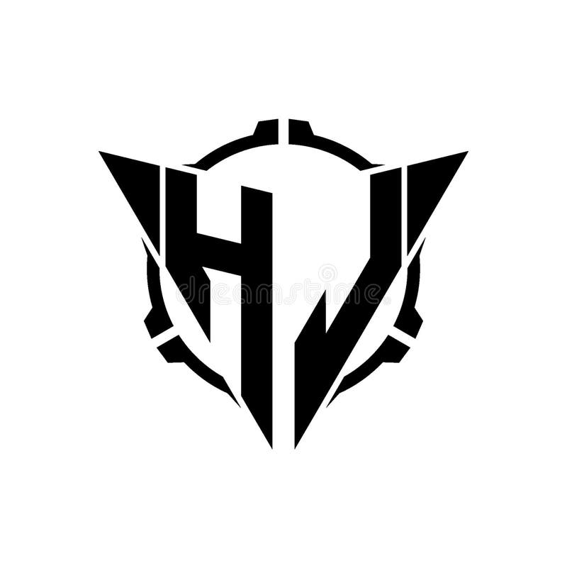 Gaming Logo Triangle with Scope Tactical Style Stock Vector ...