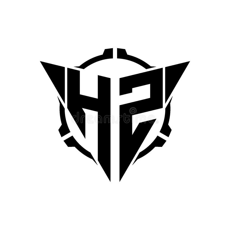 Gaming Logo Triangle with Scope Tactical Style Stock Vector ...