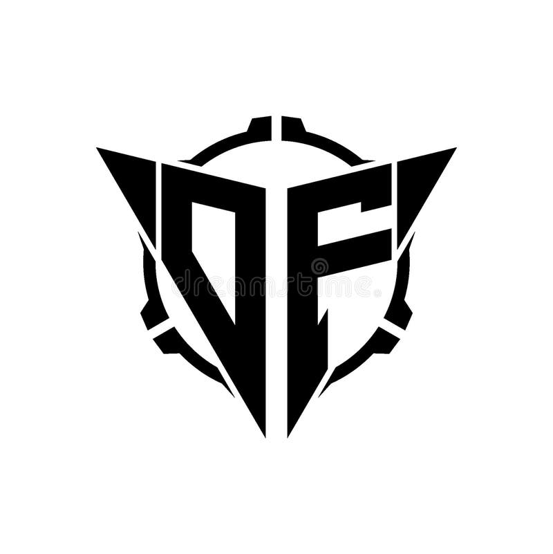 Gaming Logo Triangle with Scope Tactical Style Stock Vector ...