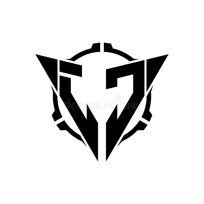 Gaming Logo Triangle with Scope Tactical Style Stock Vector ...