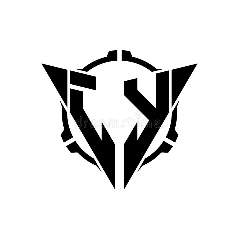 Gaming Logo Triangle with Scope Tactical Style Stock Vector ...