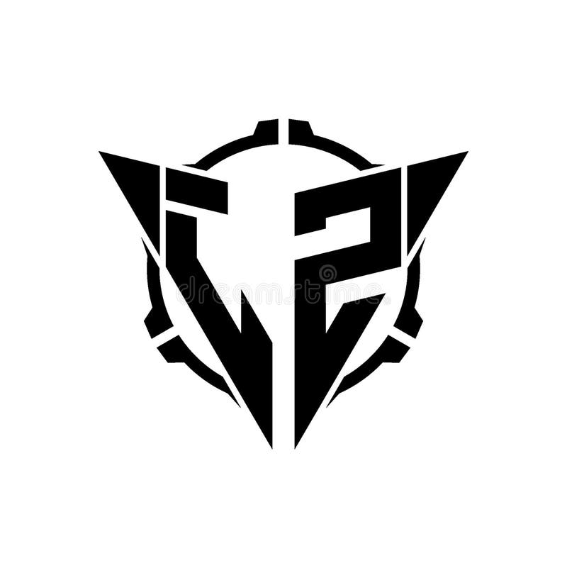 Gaming Logo Triangle with Scope Tactical Style Stock Vector ...