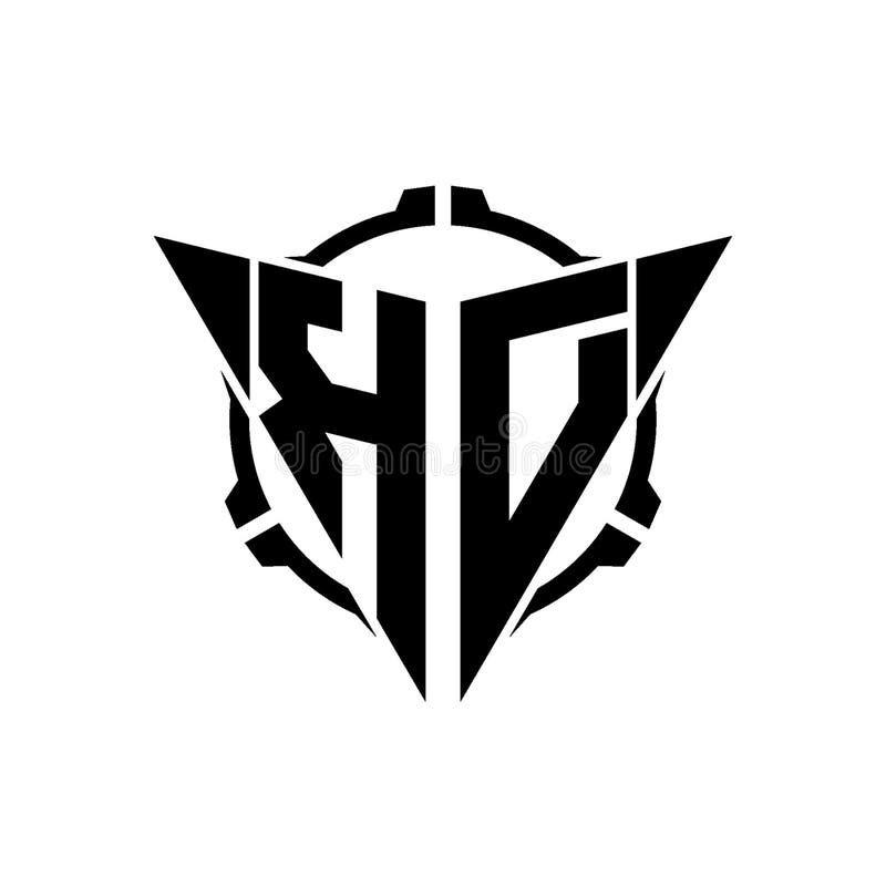 Gaming Logo Triangle with Scope Tactical Style Stock Vector ...