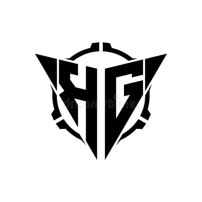 Gaming Logo Triangle with Scope Tactical Style Stock Image - Image of ...