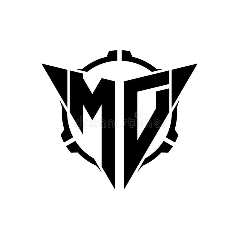 Gaming Logo Triangle with Scope Tactical Style Stock Vector ...