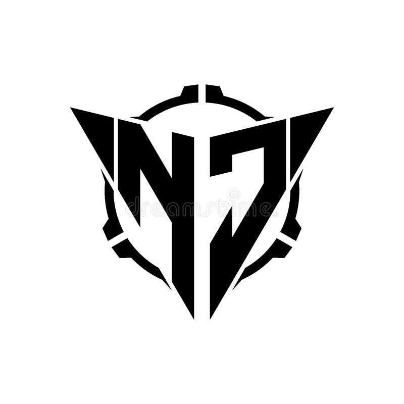 Gaming Logo Triangle with Scope Tactical Style Stock Vector ...