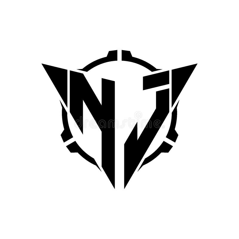 Gaming Logo Triangle with Scope Tactical Style Stock Vector ...