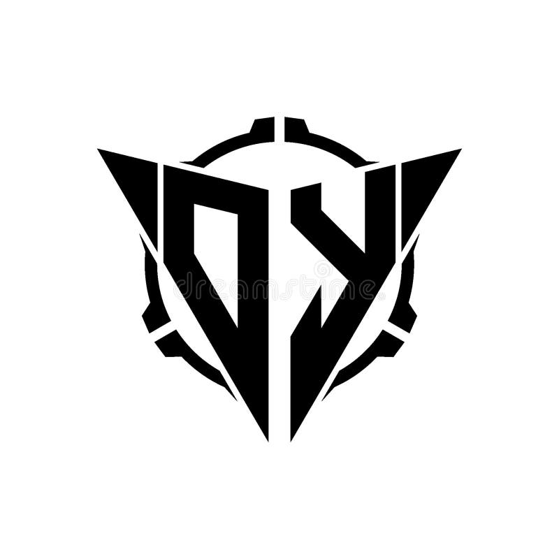 Gaming Logo Triangle with Scope Tactical Style Stock Vector ...