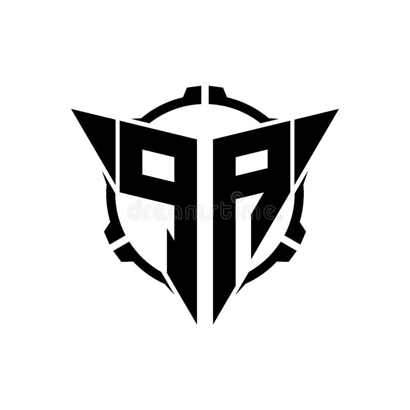 Gaming Logo Triangle with Scope Tactical Style Stock Vector ...