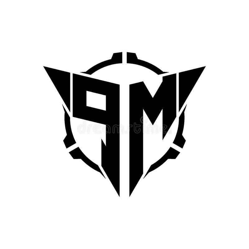 Gaming Logo Triangle with Scope Tactical Style Stock Vector ...