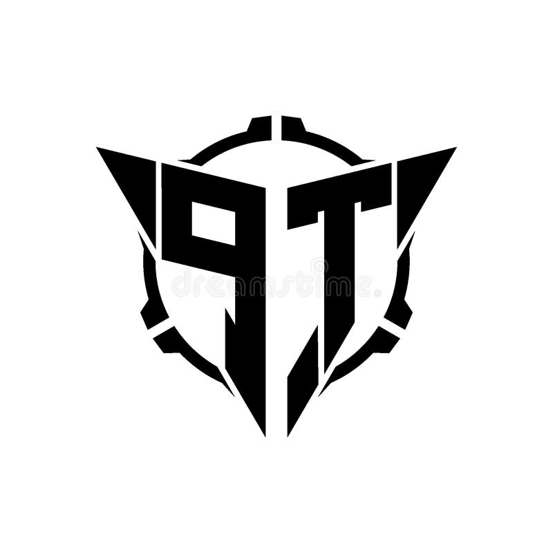 Gaming Logo Triangle with Scope Tactical Style Stock Vector ...