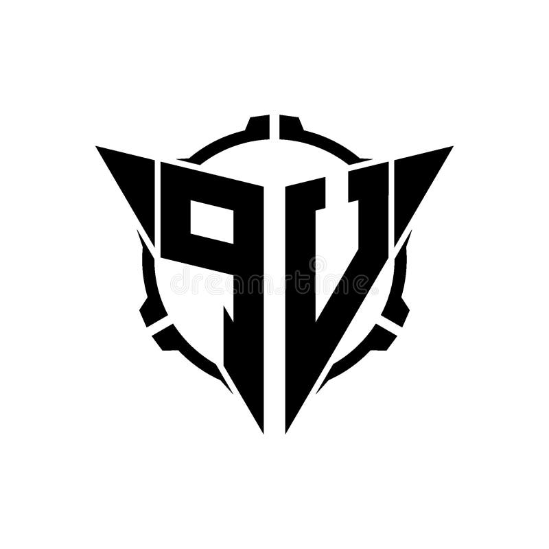 Gaming Logo Triangle with Scope Tactical Style Stock Vector ...