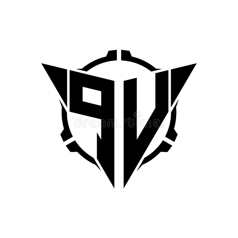 Gaming Logo Triangle with Scope Tactical Style Stock Vector ...