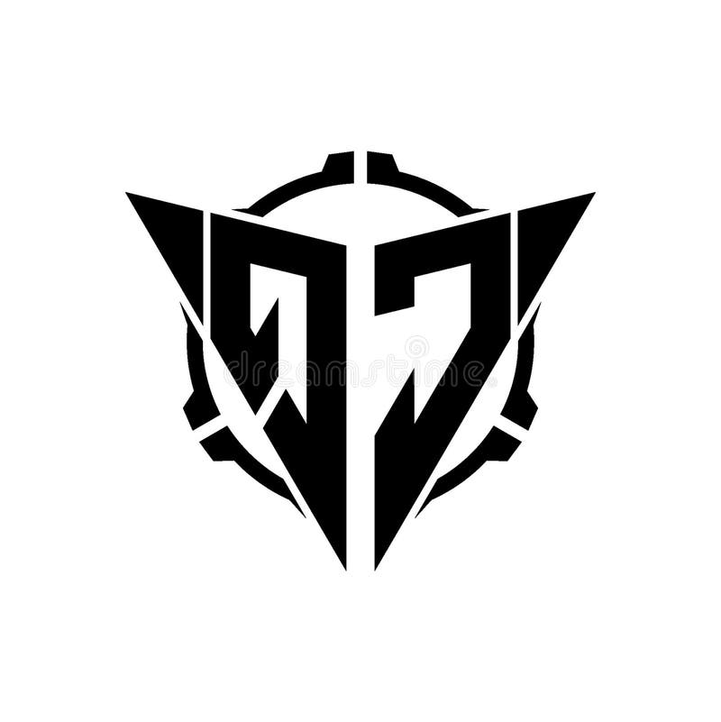 Gaming Logo Triangle with Scope Tactical Style Stock Vector ...