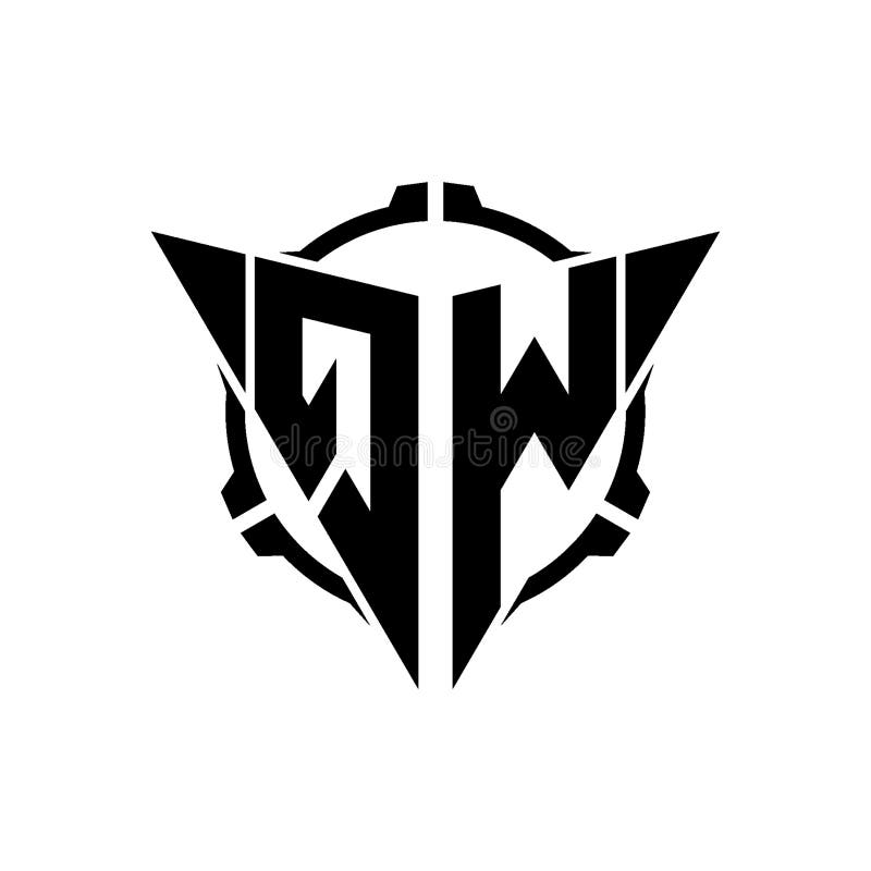 Gaming Logo Triangle with Scope Tactical Style Stock Vector ...