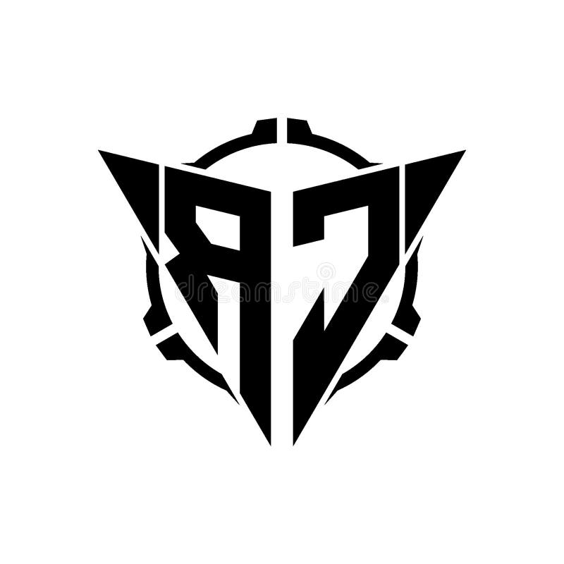 Gaming Logo Triangle with Scope Tactical Style Stock Vector ...