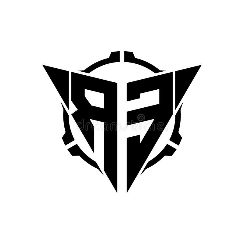 Gaming Logo Triangle with Scope Tactical Style Stock Vector ...