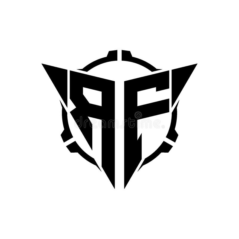 Gaming Logo Triangle with Scope Tactical Style Stock Vector ...