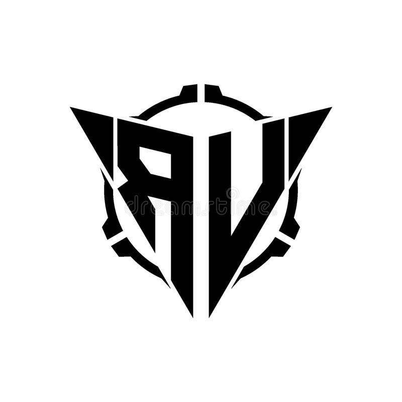 Gaming Logo Triangle with Scope Tactical Style Stock Vector ...