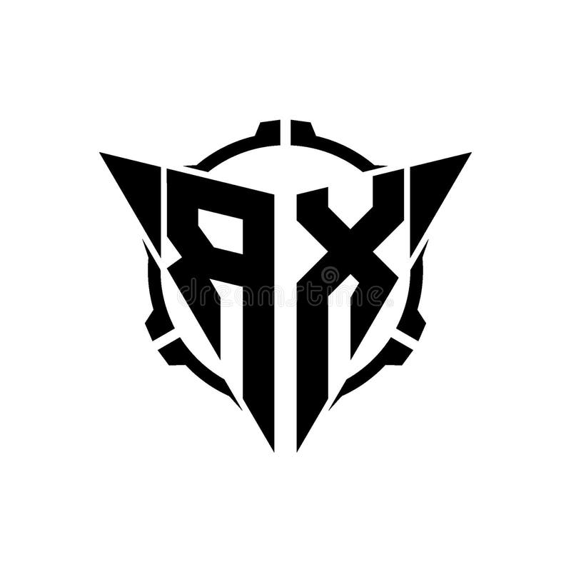 Gaming Logo Triangle with Scope Tactical Style Stock Vector ...