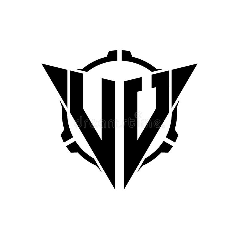 Gaming Logo Triangle with Scope Tactical Style Stock Vector ...